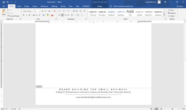 How to Easily Create Business Letterhead in Microsoft Word (Template ...
